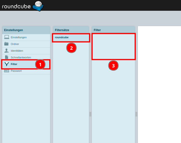 Webmail-Interface (Roundcube) - Abwesenheitsnotiz einrichten